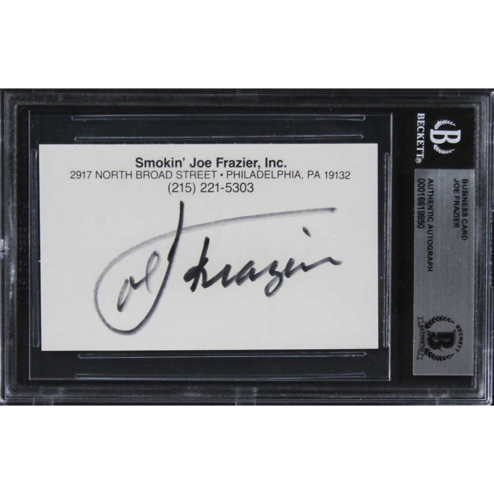 Joe Frazier Signed Business Card (BAS) | Pristine Auction