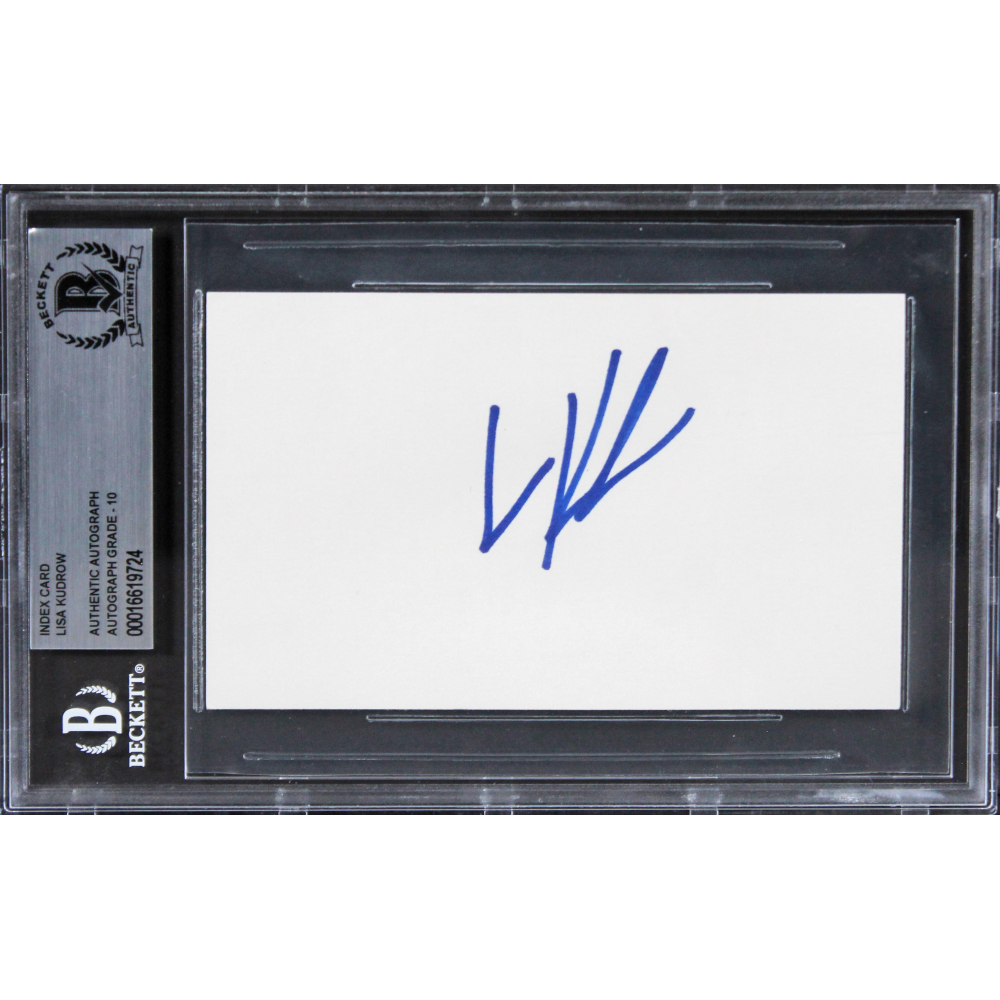 Lisa Kudrow Signed 3x5 Index Card (BGS | Autograph Graded 10 ...