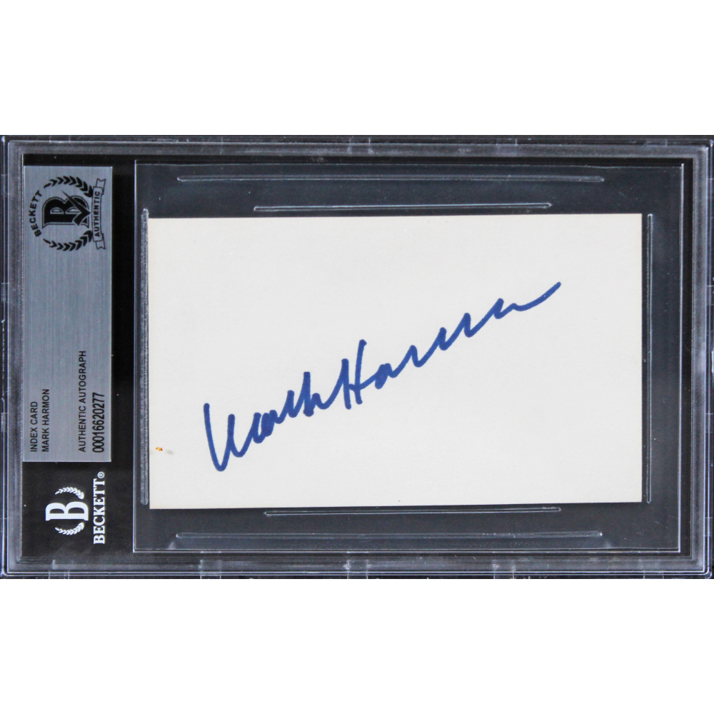 Mark Harmon Signed 3x5 Index Card (BAS) | Pristine Auction