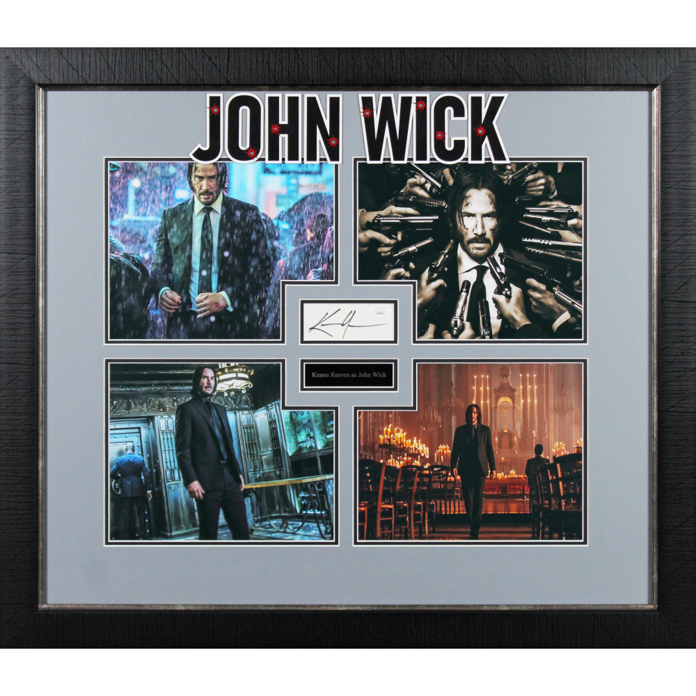 Keanu Reeves Signed "John Wick" Custom Framed Cut Display (JSA ...