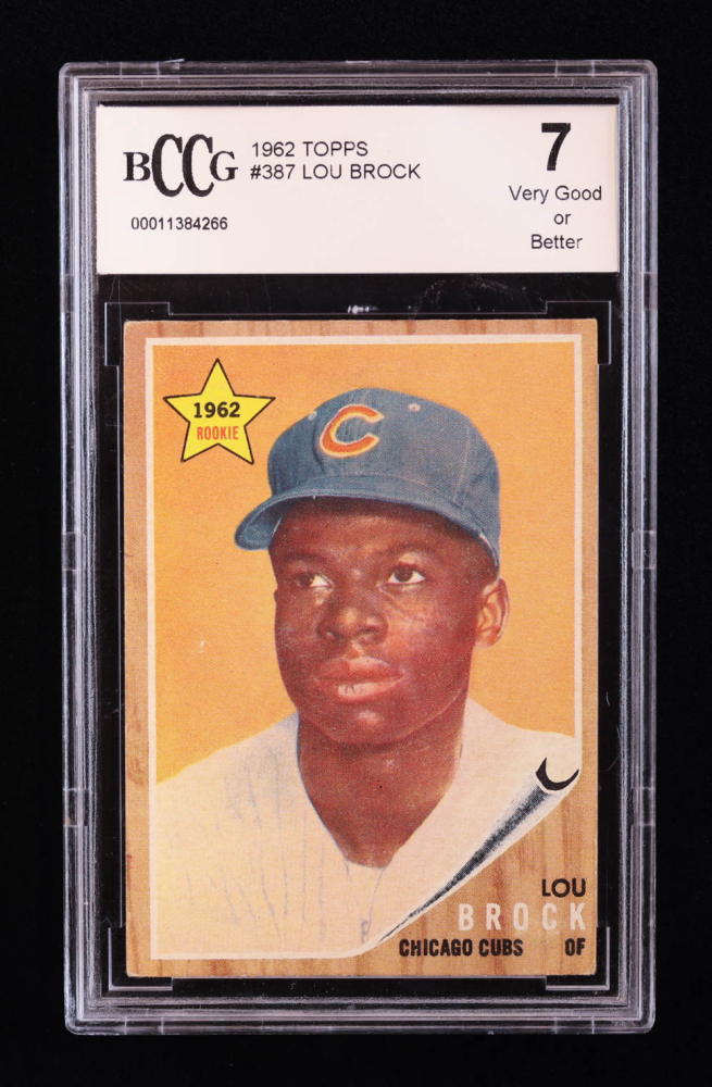 Lou Brock 1962 Topps #387 RC (BCCG 7) | Pristine Auction