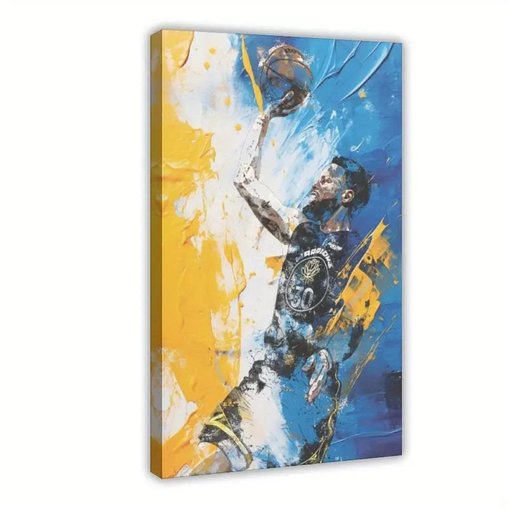 Stephen Curry Warriors Custom 16x24 Canvas | Pristine Auction