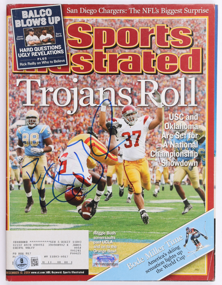 Reggie Bush Signed 2004 Sports Illustrated Magazine (Beckett ...