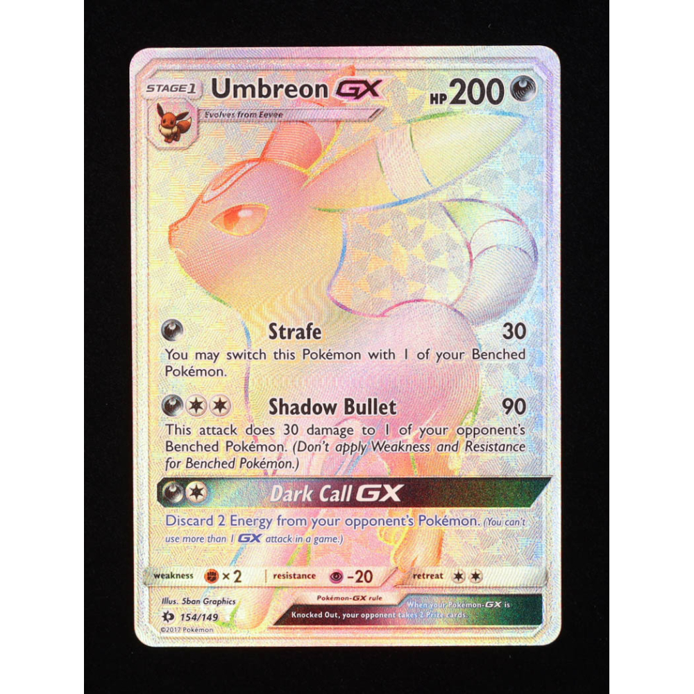 Umbreon Gx 2017 Pokemon Sun And Moon 154 Pristine Auction