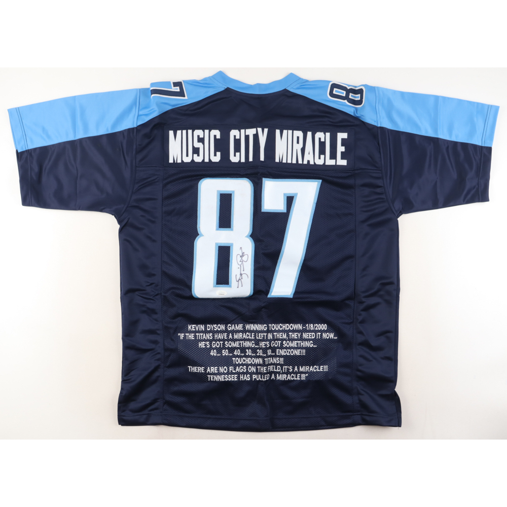 Kevin Dyson Signed Career Highlight Stat Jersey (JSA) | Pristine Auction