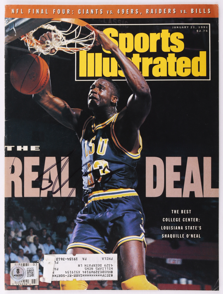 Shaquille O'Neal Signed 1991 Sports Illustrated Magazine (Beckett) | Pristine Auction