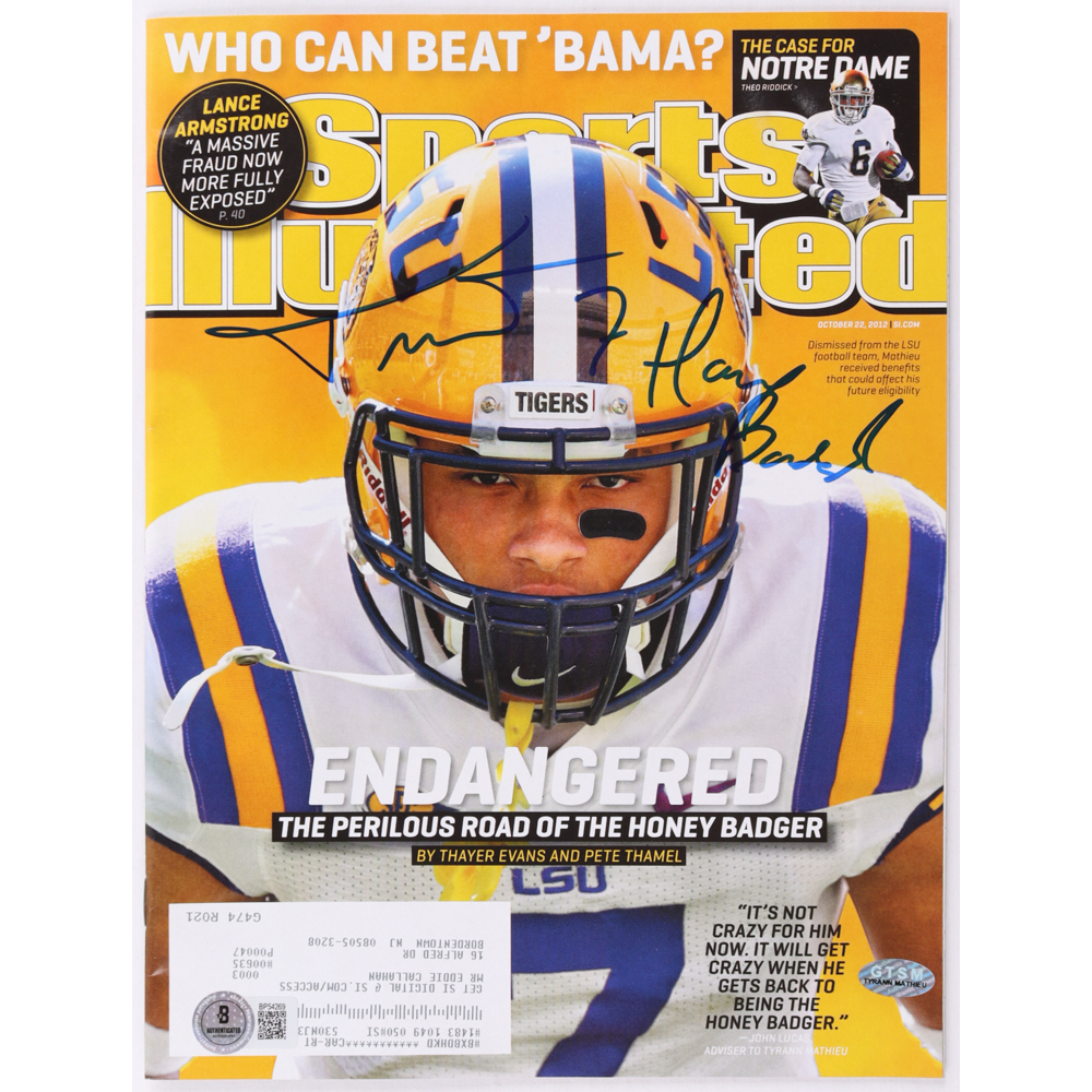 Tyrann Mathieu Signed 2012 Sports Illustrated Magazine Inscribed "Honey ...