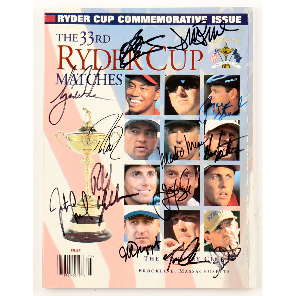 1999 US Ryder Cup Team Commemorative Issue Program Signed By (13) with ...