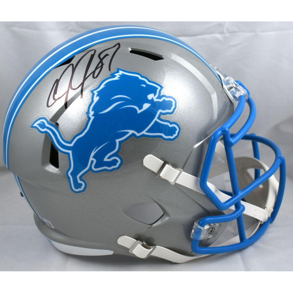 Calvin Johnson Signed Lions Full-Size Speed Helmet (Beckett) | Pristine ...