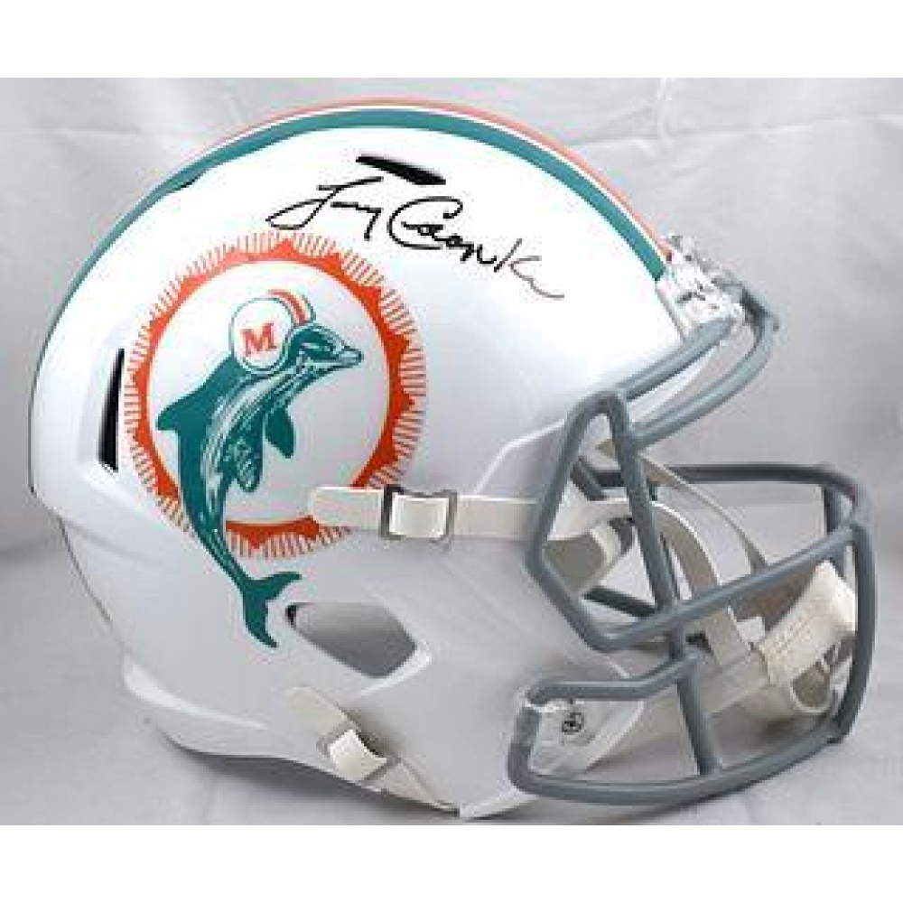 Larry Csonka Signed Dolphins Full-Size Throwback Alternate Speed Helmet ...