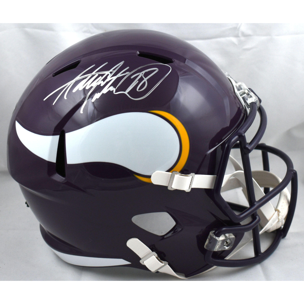 Adrian Peterson Signed Vikings Full-Size Throwback Alternate Speed ...