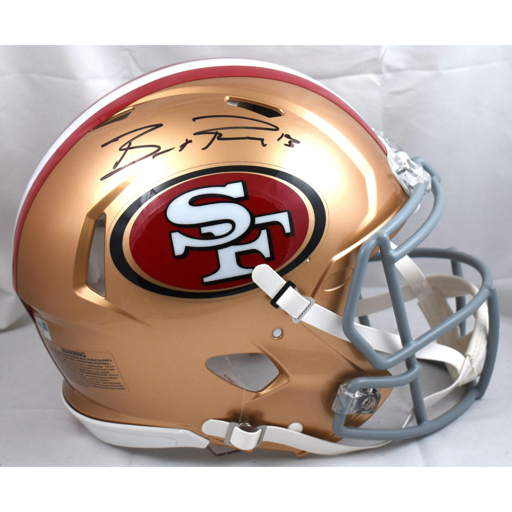 Brock Purdy Signed 49ers Full-Size Authentic On-Field Speed Helmet ...