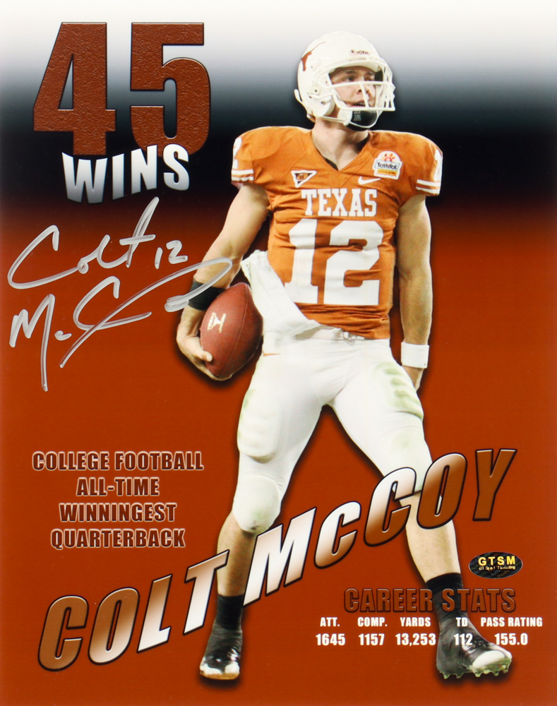 Colt McCoy Signed Texas Longhorns 8x10 Photo (McCoy) | Pristine Auction