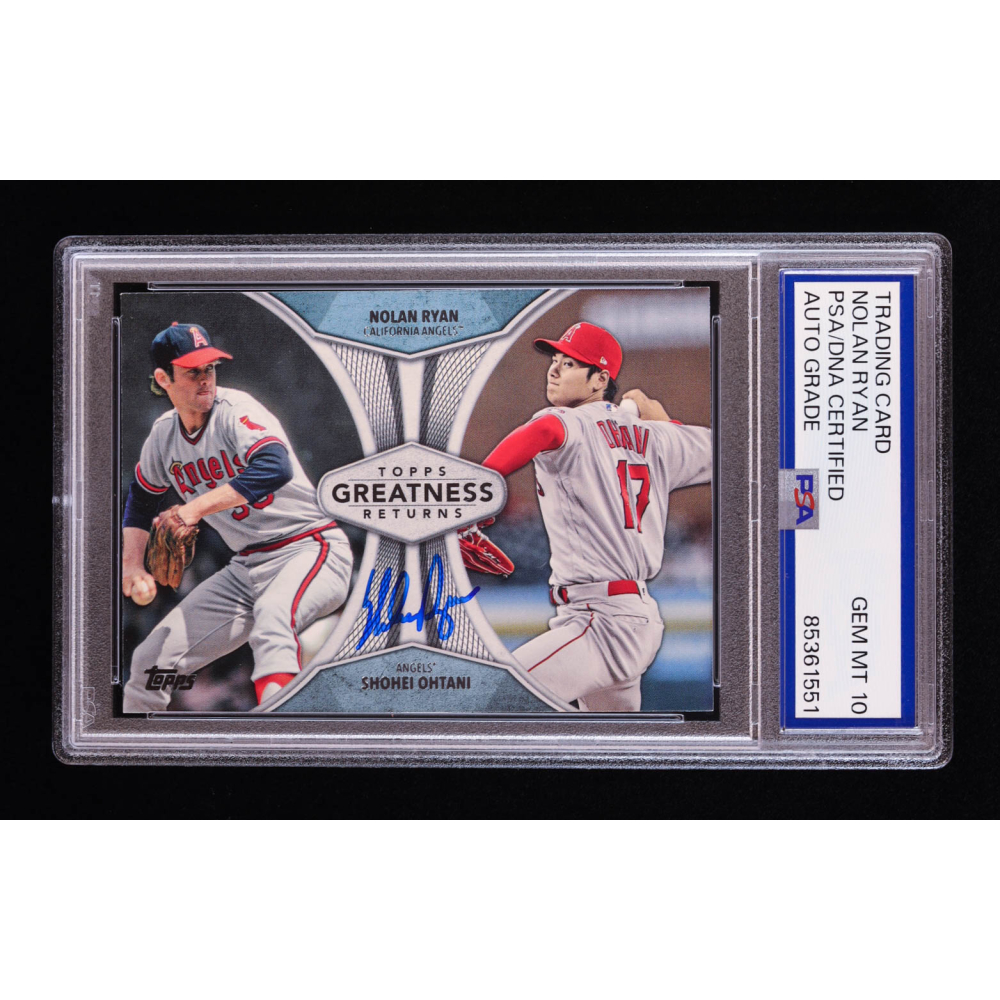 Nolan Ryan Signed 2019 Topps Greatness Returns #GR12 Shohei Ohtani ...