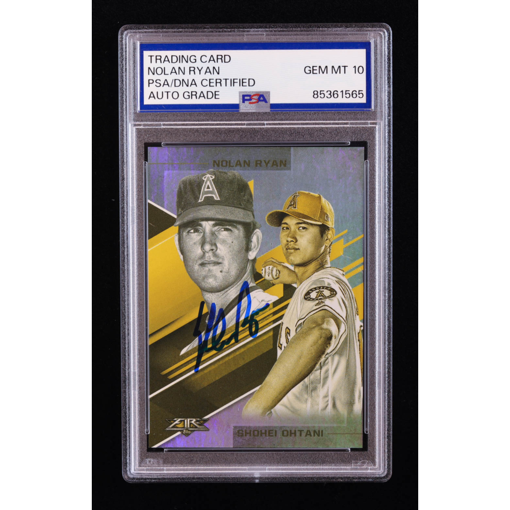 Nolan Ryan Signed 2019 Topps Fire Lasting Legacies Gold #LL15 Shohei ...