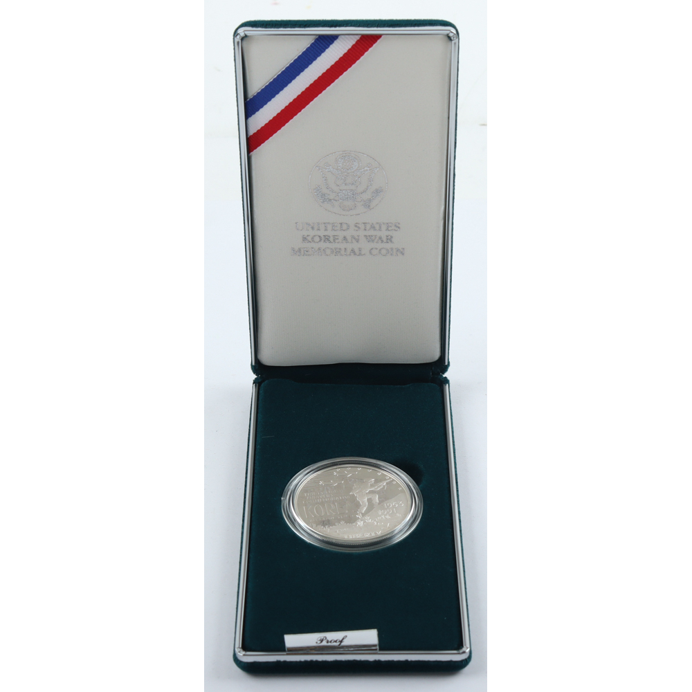 1991-P Proof United States Korean War Memorial Silver Dollar with ...