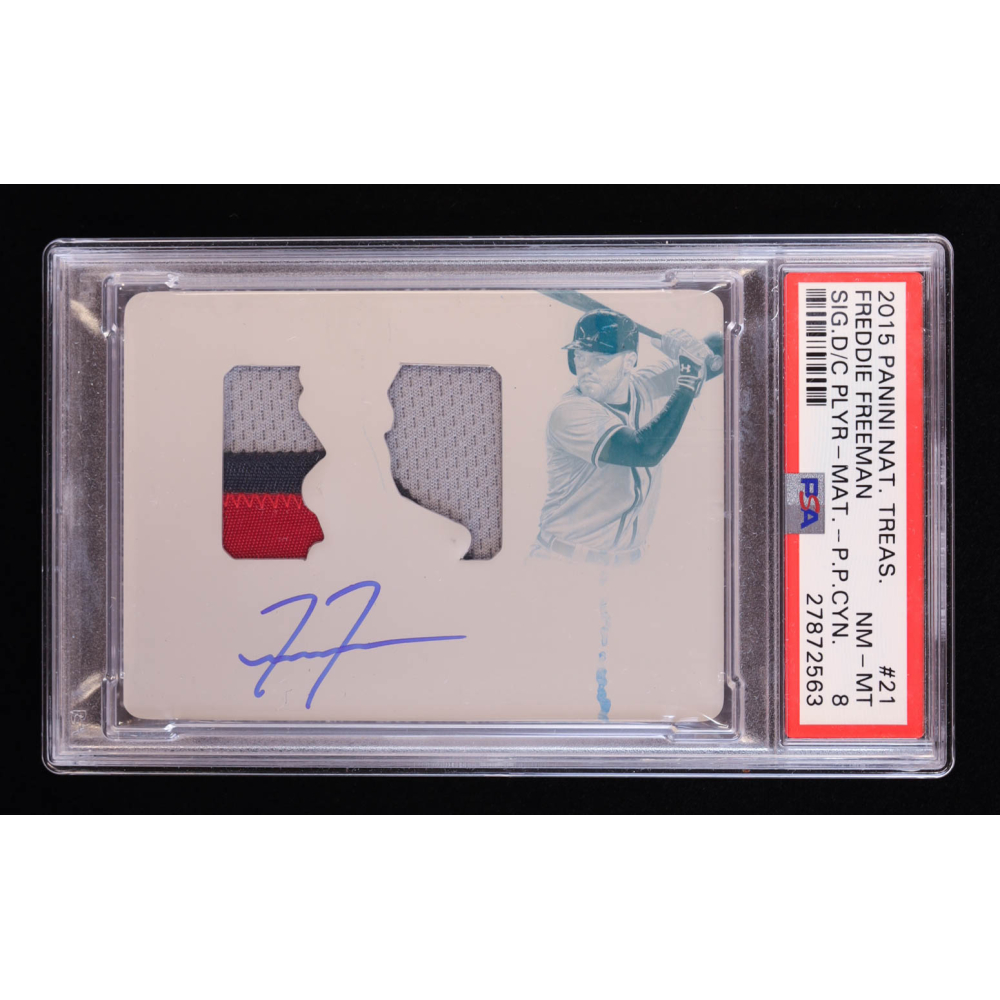 Freddie Freeman 2015 Panini National Treasures Players Choice Signature ...