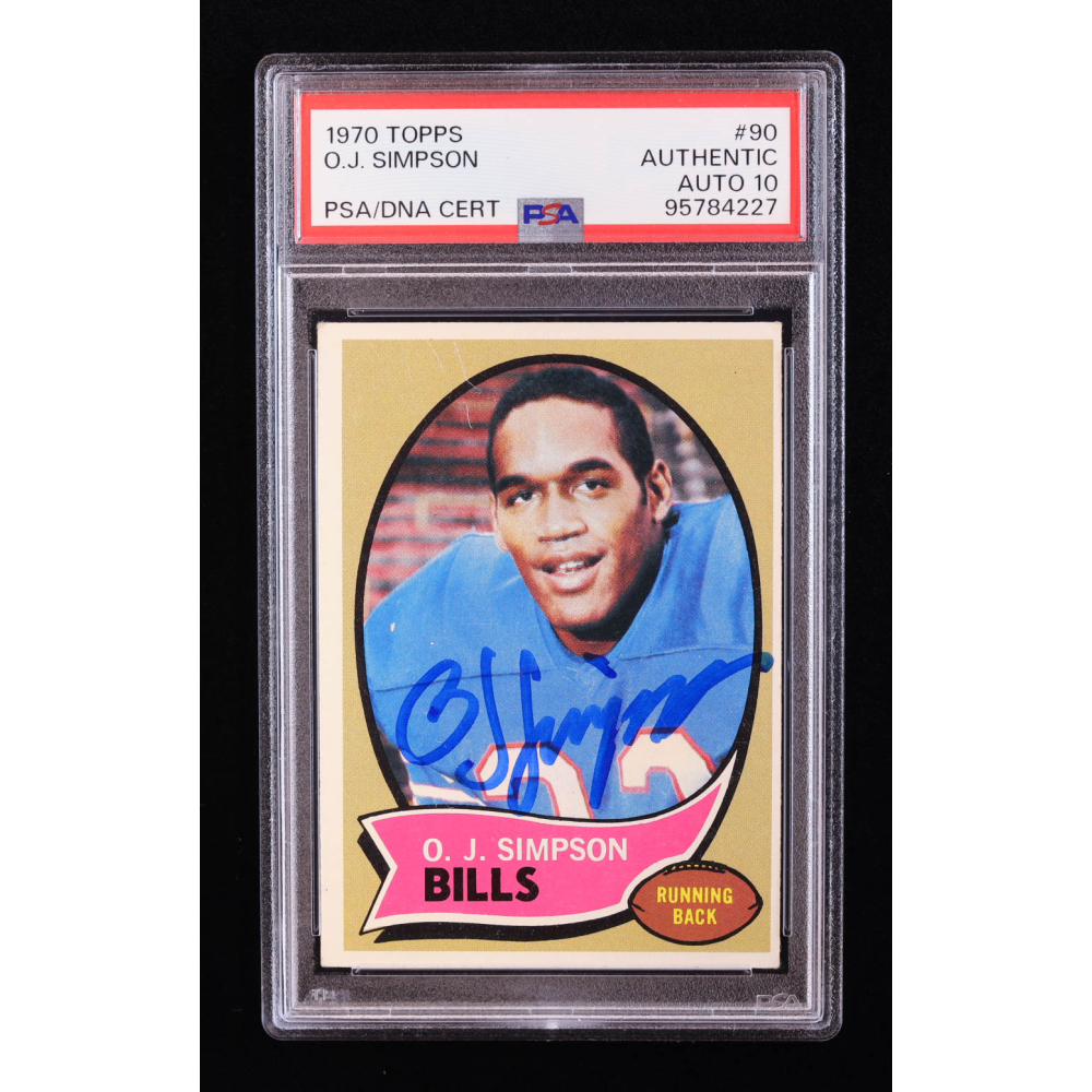 O.J. Simpson Signed 1970 Topps #90 RC (PSA | Autograph Graded PSA 10 ...