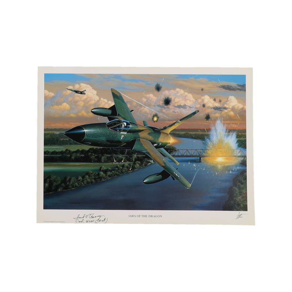 Fred Cherry Signed 'Jaws of the Dragon' 11x16 Lithograph (AIV ...