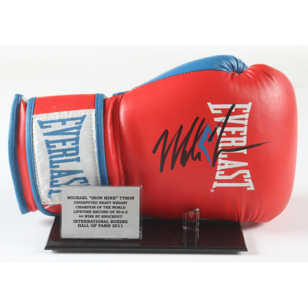 Mike Tyson Signed Everlast Professional Boxing Glove With Acrylic ...