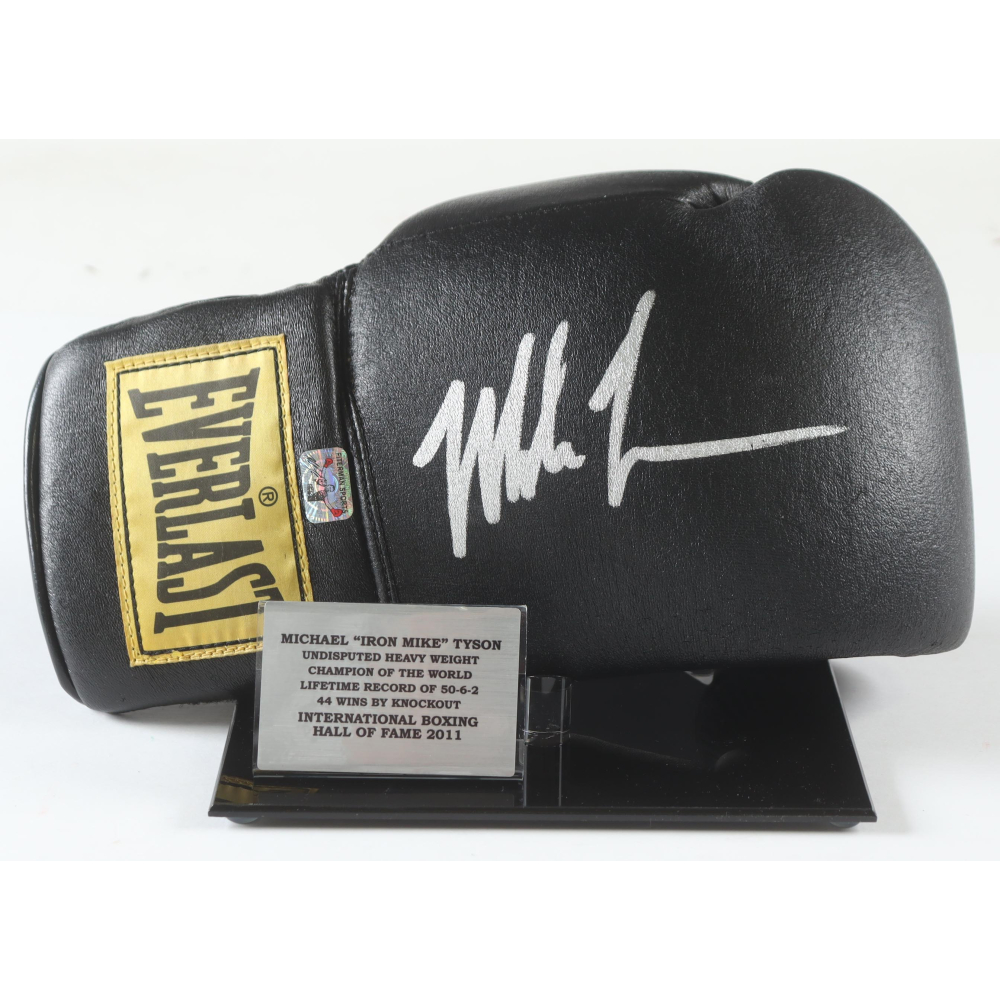 Mike Tyson Signed Everlast Professional Boxing Glove With Acrylic ...