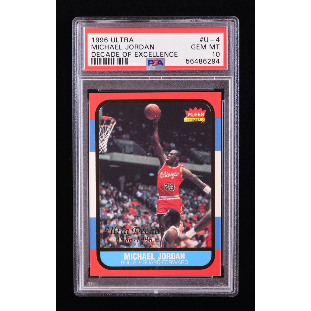 Michael Jordan 1996-97 Ultra Decade of Excellence #U4 (PSA 10 ...