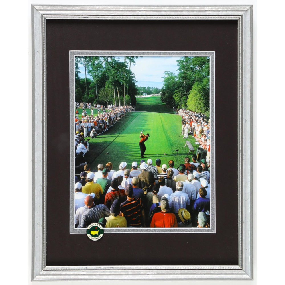 Tiger Woods At The Masters Custom Framed Photo Display with 2005 ...