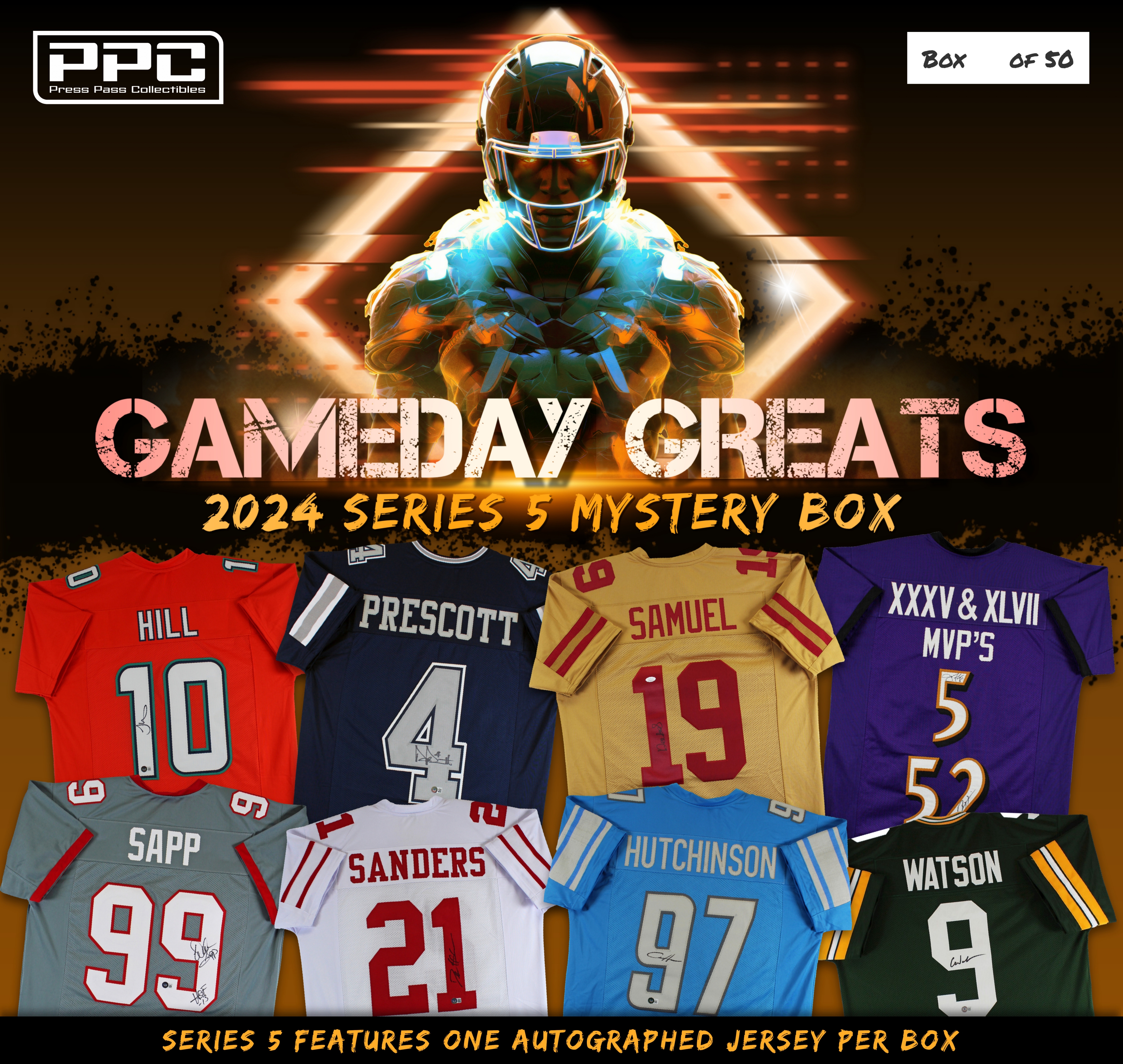 Press Pass Collectibles 2024 Gameday Greats Football Jersey Mystery Box – Series 5 (Limited to ...