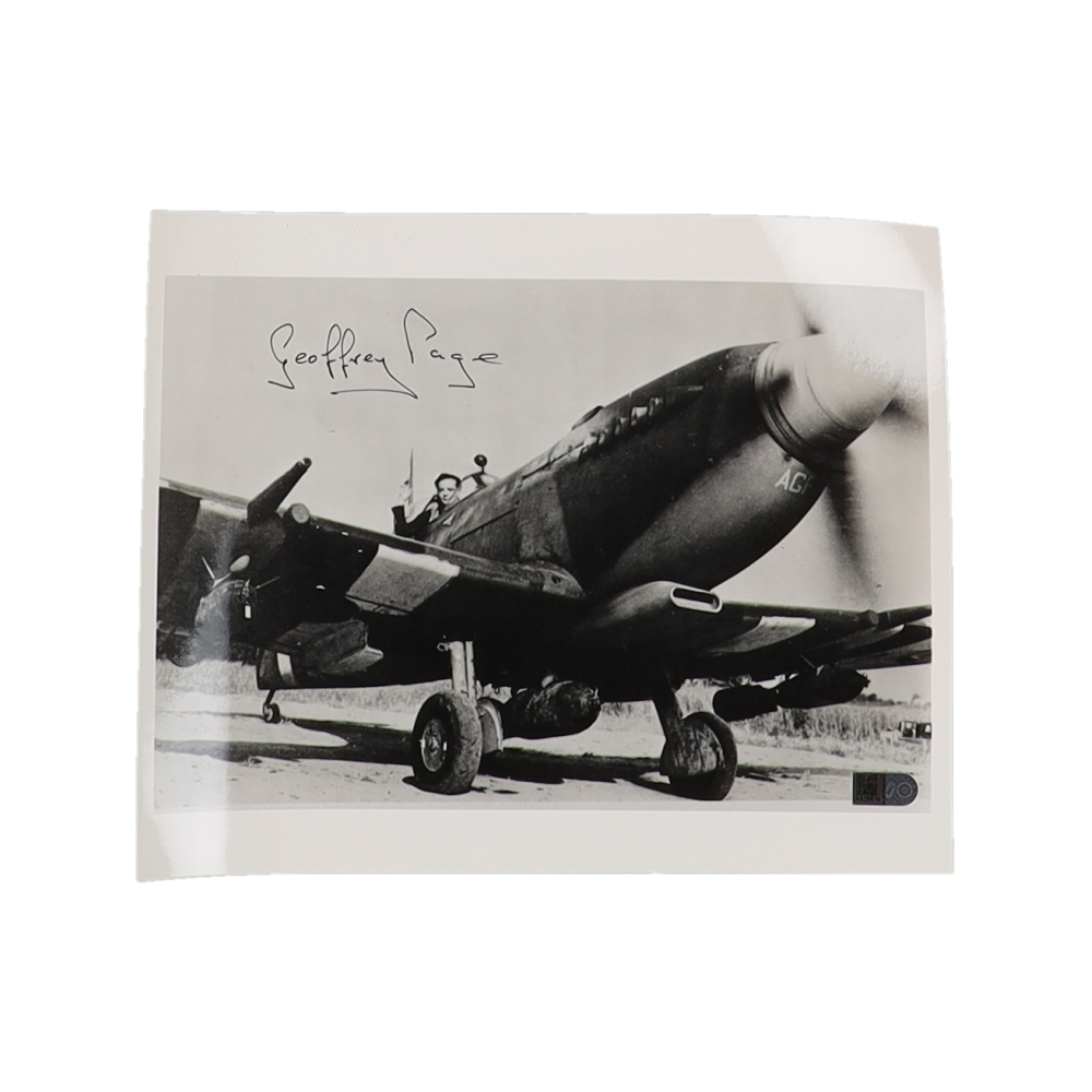 Geoffrey Page Signed 8x10 Photo WWII Battle of Britain Pilot (AIV ...