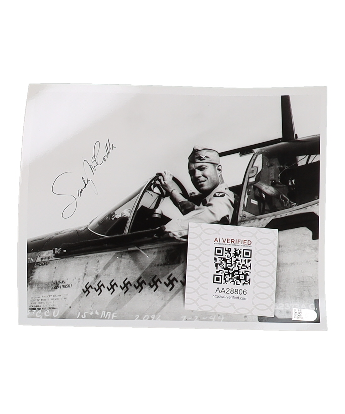 Sandy McCorkle Signed 8x10 Photo WWII 31st FG Ace 11 Victories (AIV ...