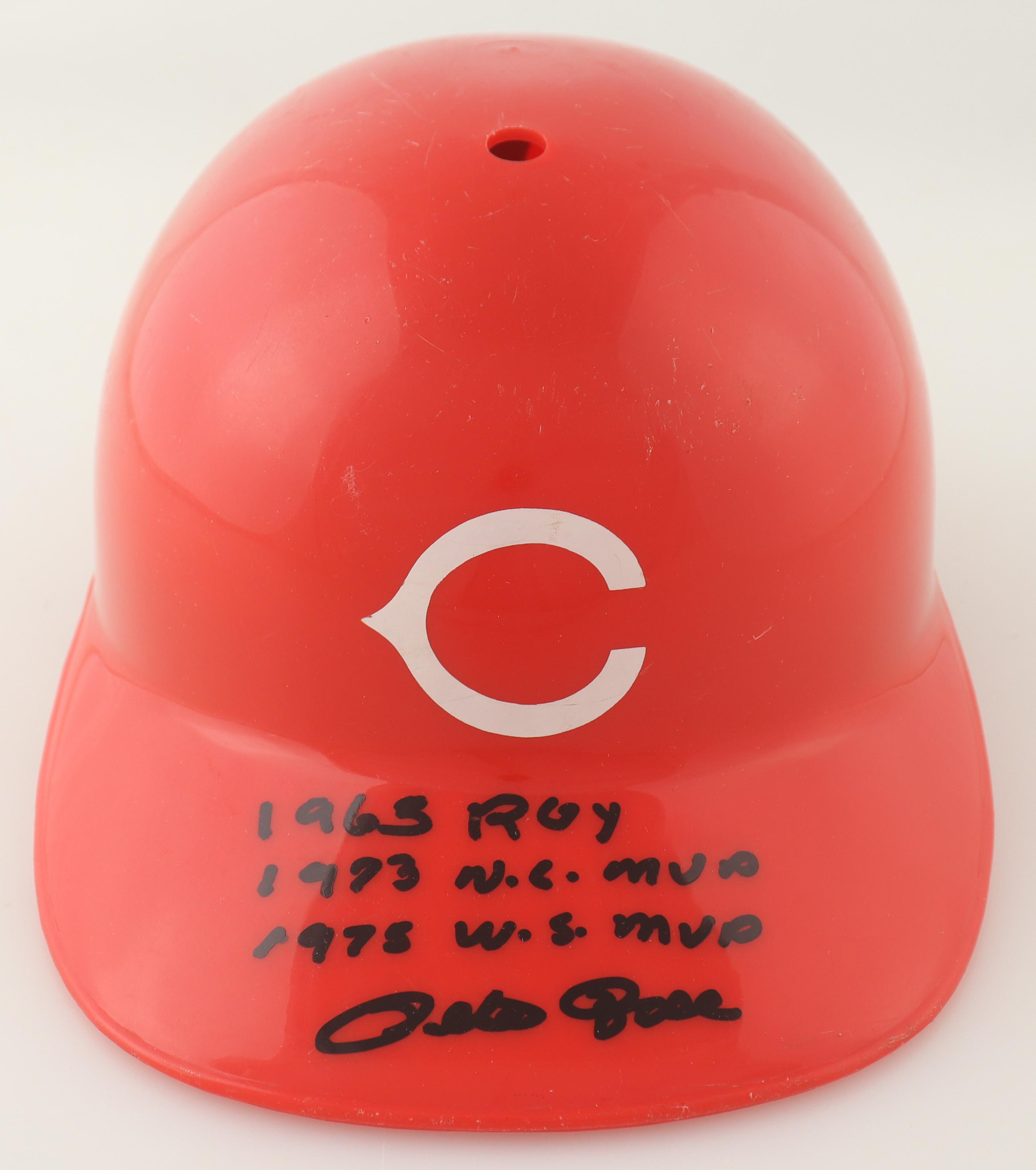 Pete Rose Signed Reds Full-Size Batting Helmet With Wood Display ...