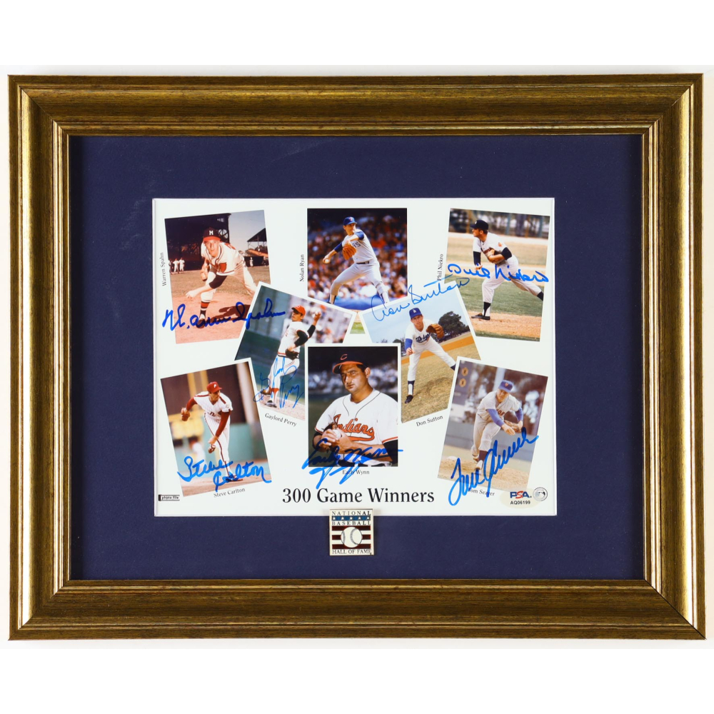 MLB "300 Game Winners" Custom Framed Photo Display With Hall Of Fame ...