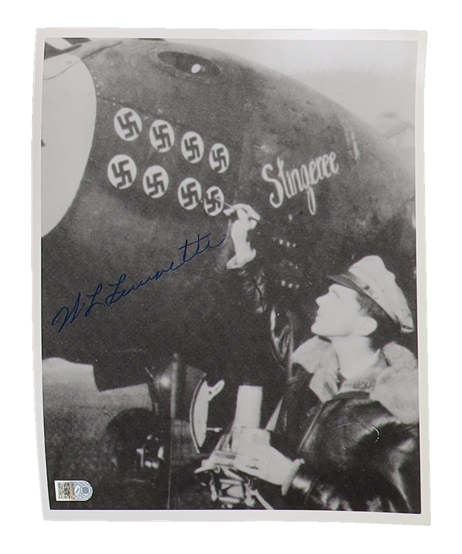 William Leverette Signed 8x10 Photo WWII Ace (AIV) 14th Fighter Group ...