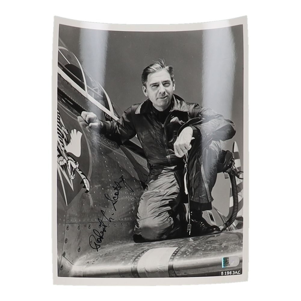 Robert Scott Jr. Signed 8x10 Photo WWII 23 FG Ace 10 Victories On Wing ...