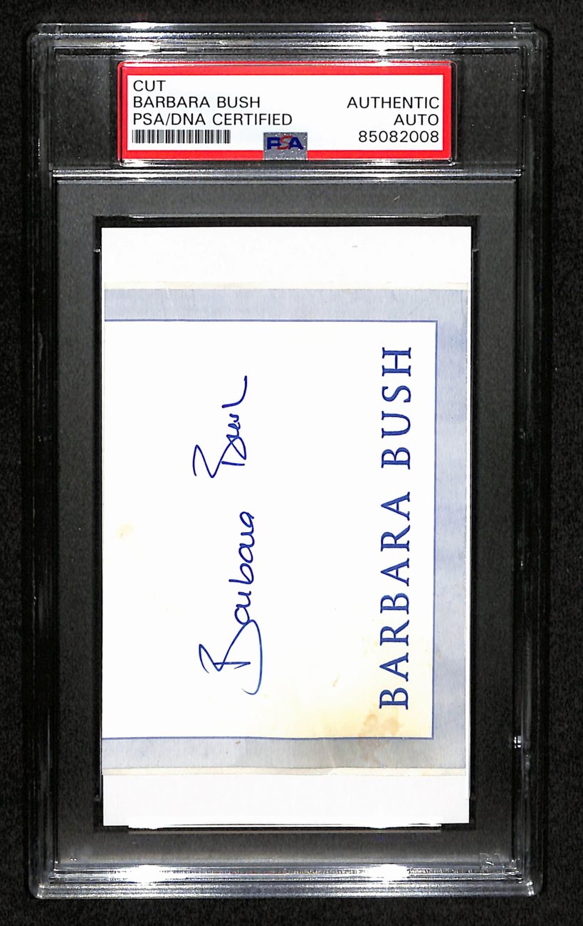 Barbara Bush Signed Cut (PSA) | Pristine Auction