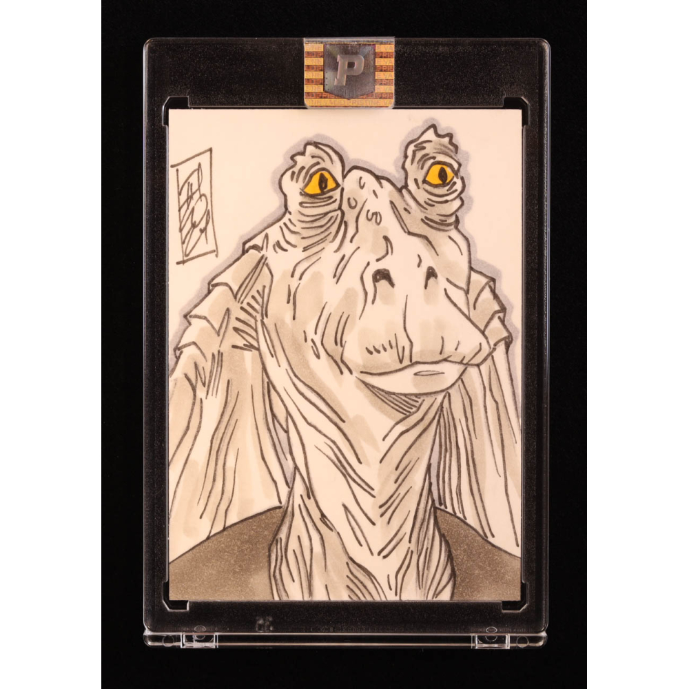 Jar Jar Binks | Star Wars | Original Art Sketch Card by Tom Hodges (1/1 ...