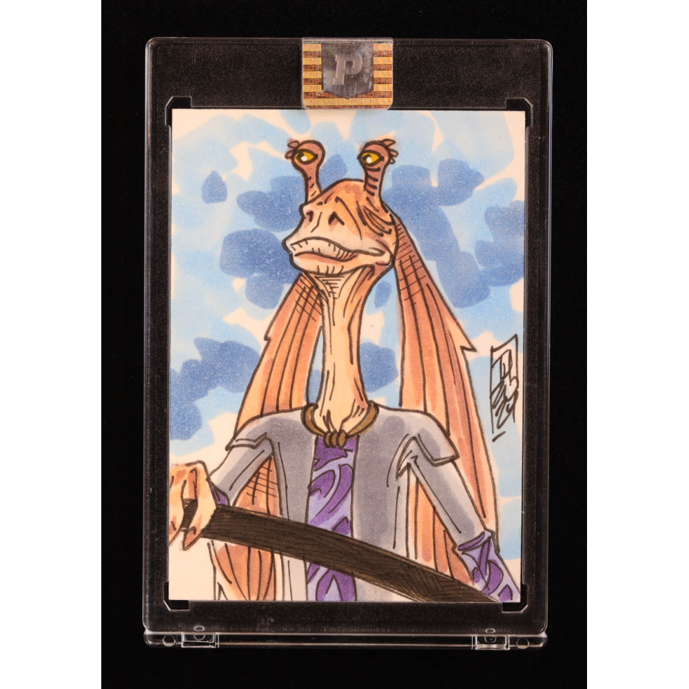 Jar Jar Binks | Star Wars | Original Art Sketch Card by Tom Hodges (1/1 ...