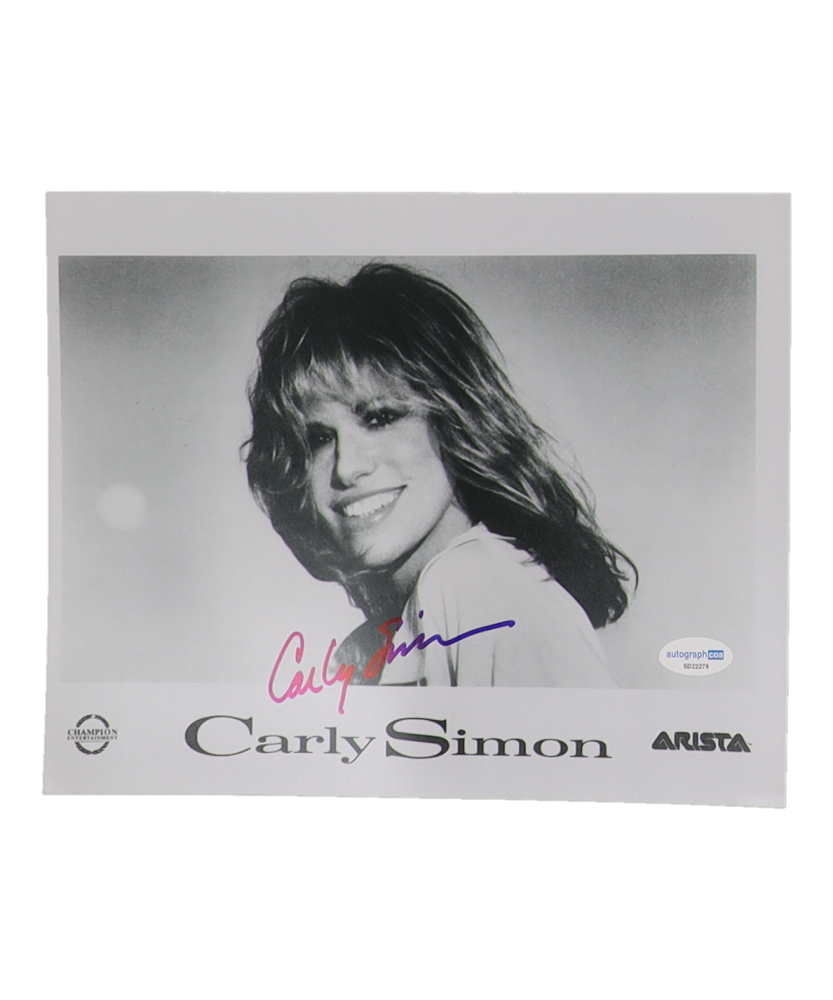 Carly Simon Signed 8x10 Photo (AutographCOA) | Pristine Auction