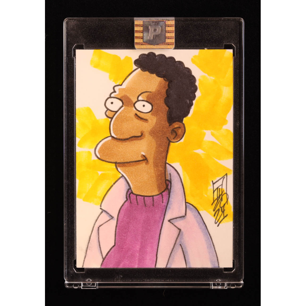 Carl | The Simpsons | Original Art Sketch Card by Tom Hodges (1/1 ...
