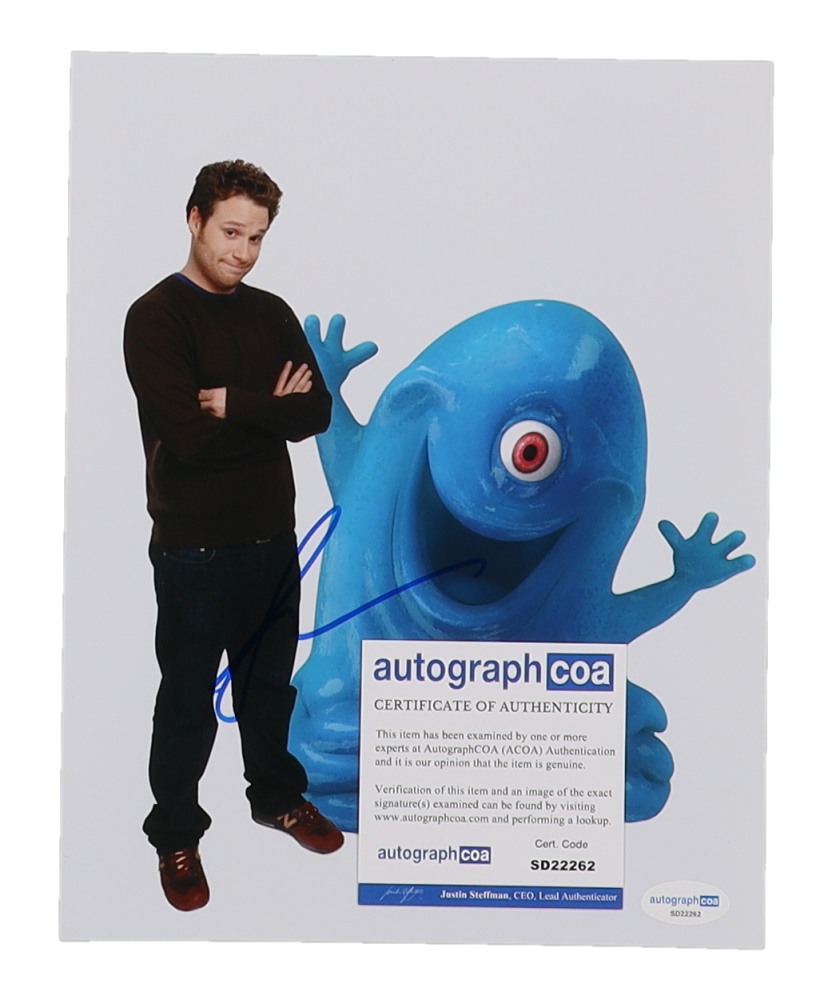Seth Rogen Signed "Monsters vs. Aliens" 8x10 Photo (AutographCOA ...