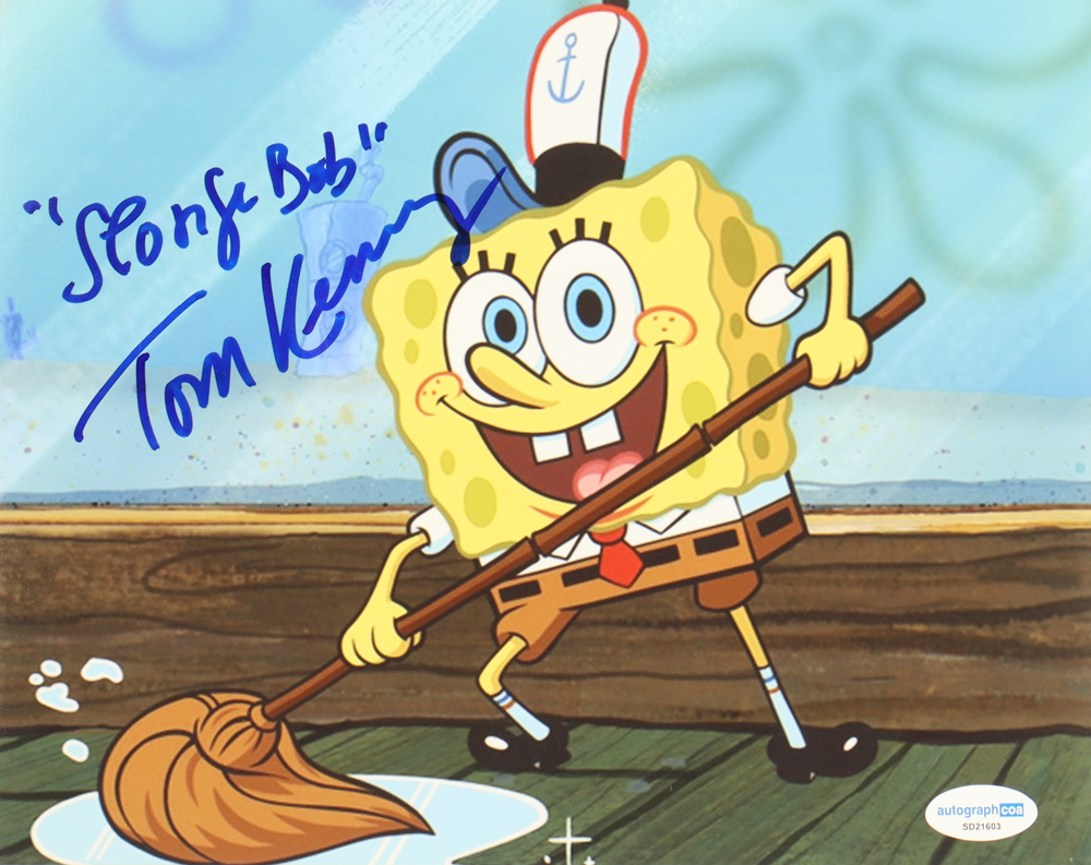 Tom Kenny Signed "Spongebob Squarepants" 8x10 Photo Inscribed ...