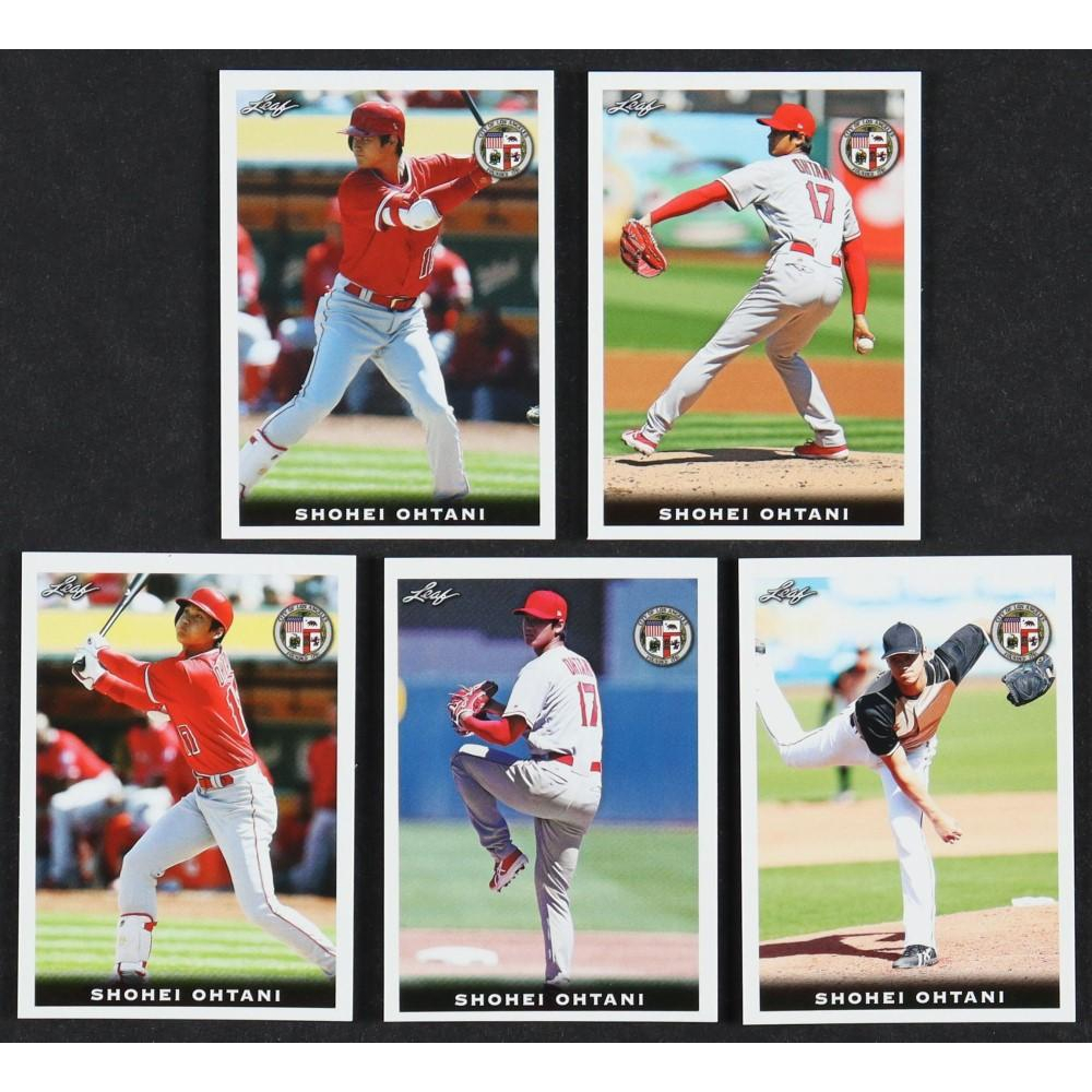 Shohei Ohtani Complete Set of (5) 2018 Leaf National Convention Rookie ...