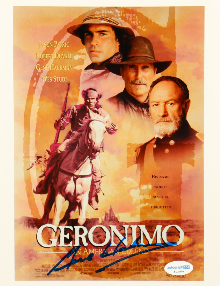 Gene Hackman Signed "Geronimo: An American Legend" 8x10 Photo ...