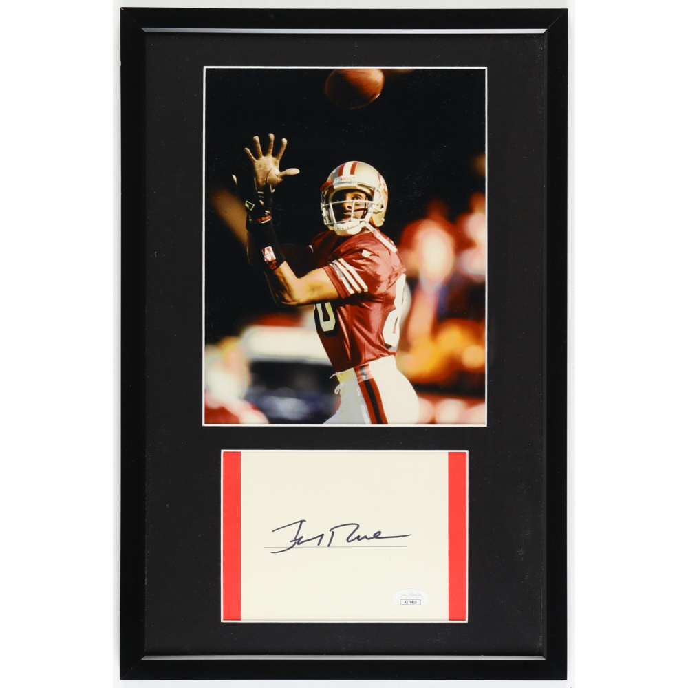 Jerry Rice Signed 49ers Custom Framed Cut Display (JSA) | Pristine Auction