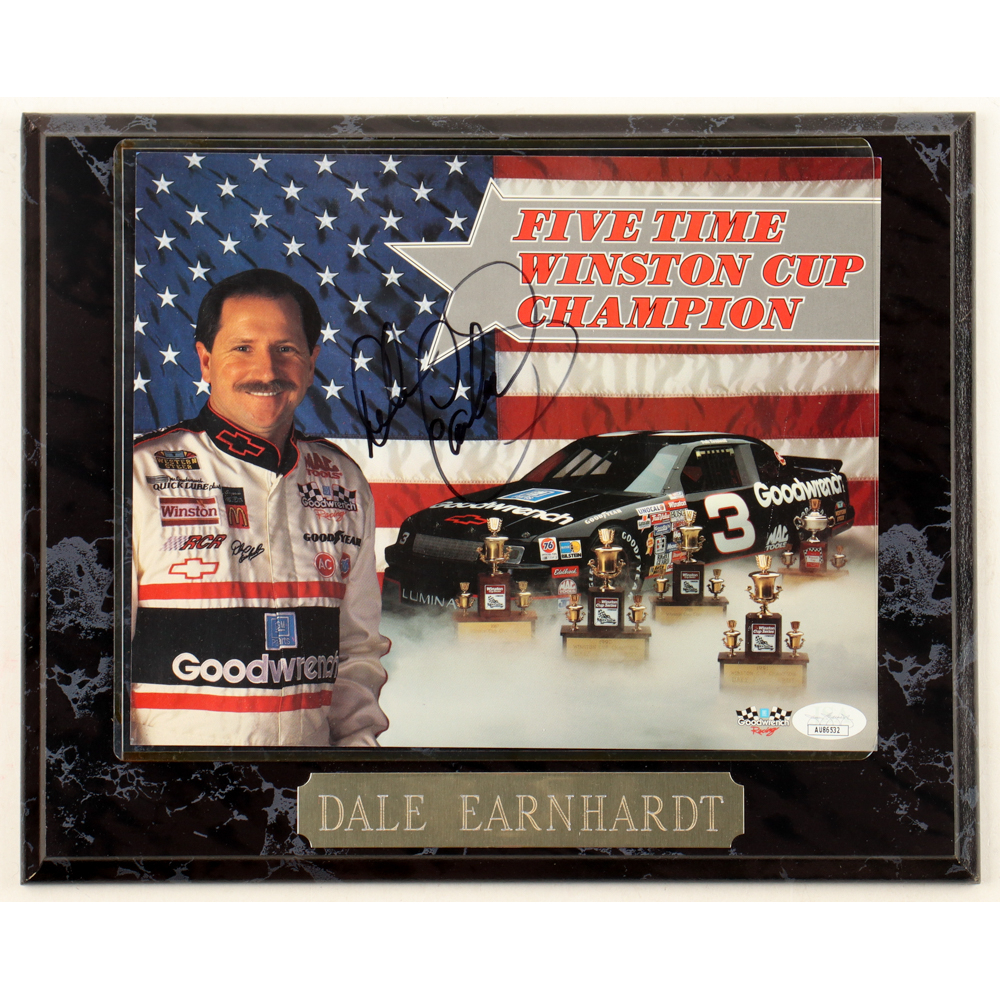 Dale Earnhardt Sr. Signed NASCAR Photo Plaque (JSA) | Pristine Auction