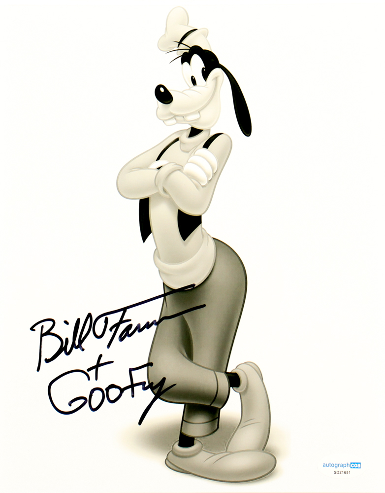 Bill Farmer Signed Disney 8x10 Photo Inscribed "Goofy" (AutographCOA ...
