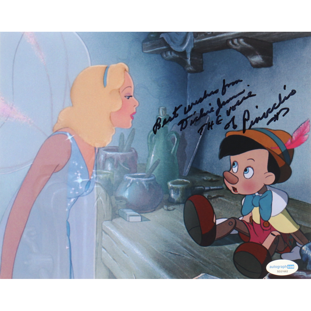 Dickie Jones Signed "Pinocchio" 8x10 Photo Inscribed "Best Wishes From ...