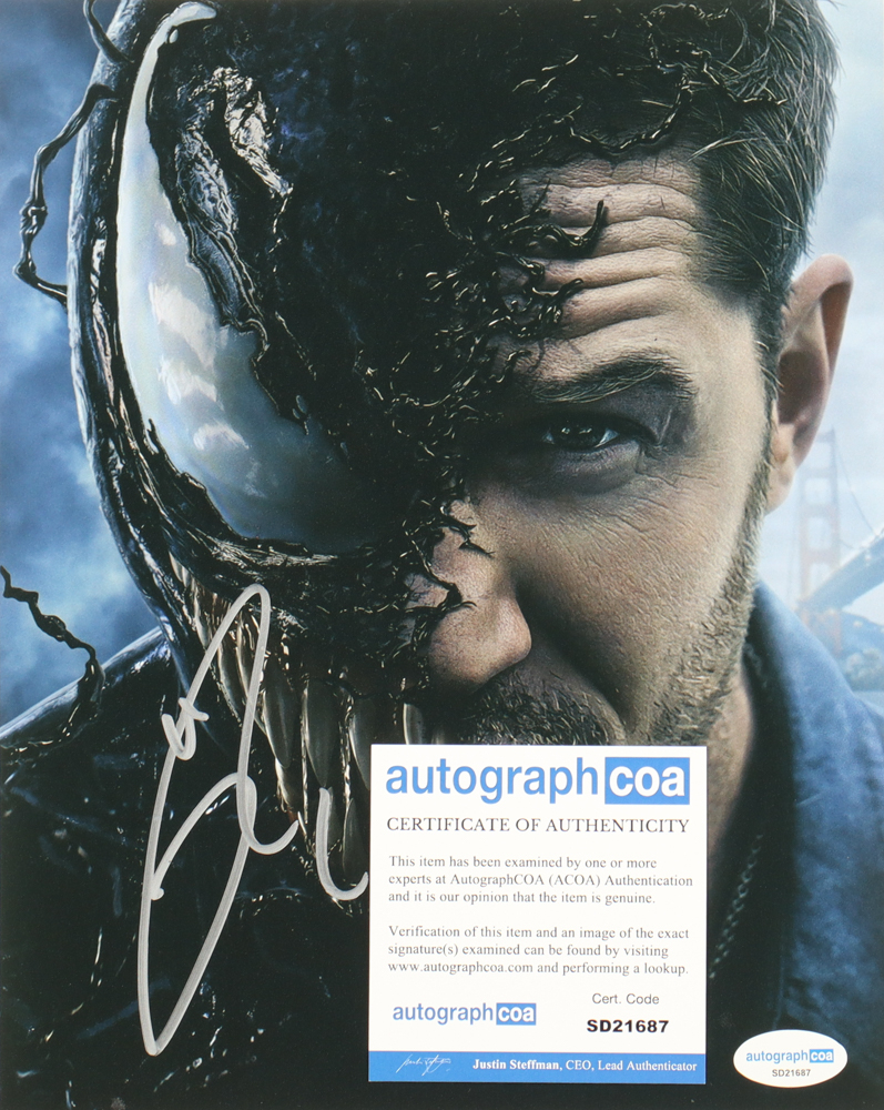 Tom Hardy Signed "Venom" 8x10 Photo (AutographCOA) | Pristine Auction