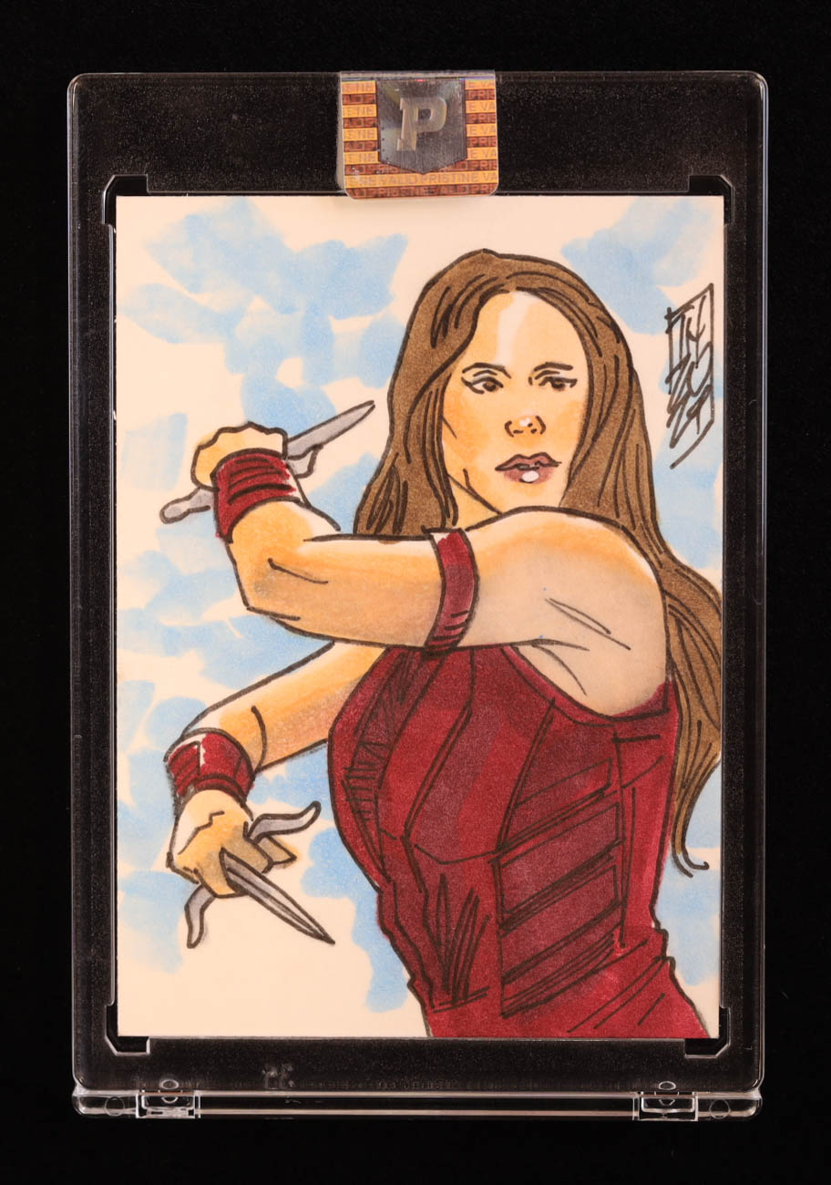 Elektra | Marvel | Original Art Sketch Card by Tom Hodges (1/1 Original ...