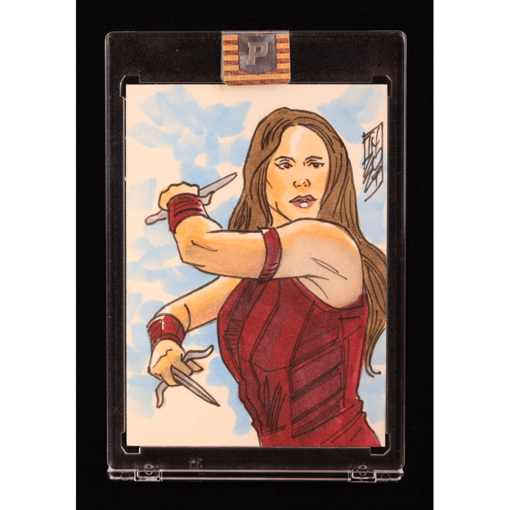 Elektra | Marvel | Original Art Sketch Card by Tom Hodges (1/1 Original ...